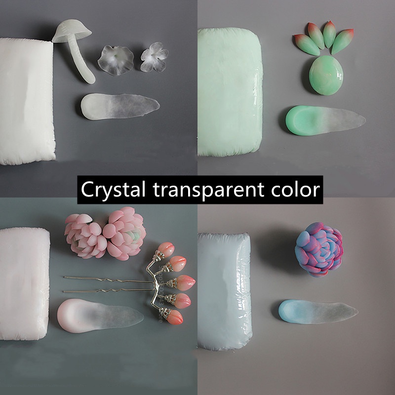 Local Stock500g Professional Crystal Resin Soft Clay No-Bake Polymer ...