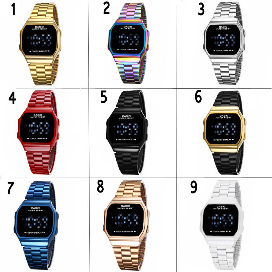 CASIO Retro Classic Unisex Digital Steel Watch A168WA-1W ...