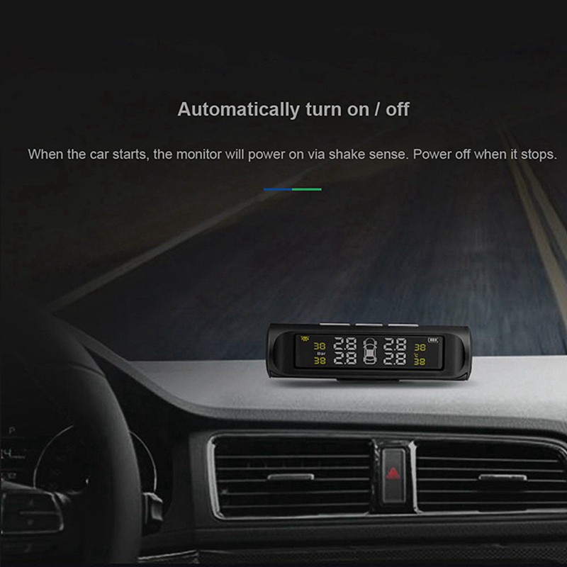 1 Pcs TPMS Wireless Tire Pressure Monitor Alarm System LCD Display & 1 ...