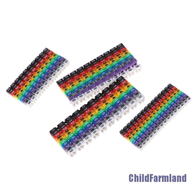 Cable Markers Colourful C-Type Marker Number Tag Label For Wire 1.5/2.5 ...