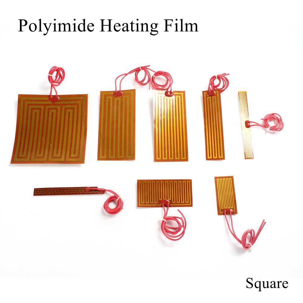 300x100mm 5V 12V 24V 110V 220V PI Heating Film Polyimide Adhesive Electric Heater Plate Panel ...