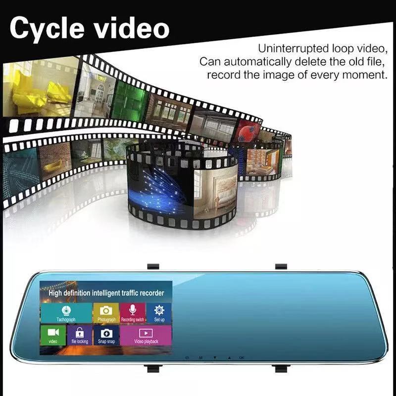 ⚡907T มี 2กล้องหน้า/หลัง จอทัชสกรีน กล้องติดรถยนต์ รองรับการใช้งานพวง ...