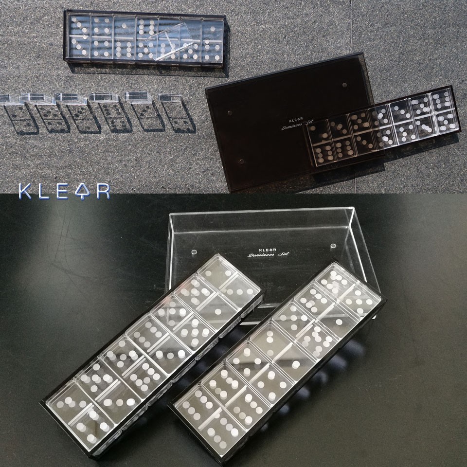 KlearObject Domino Set ชุดโดมิโน อะคริลิคใส โดมิโน่ ตัวต่อ ตัวต่อโดมิโน ของเล่นเสริมทักษะ เกมส์ ...