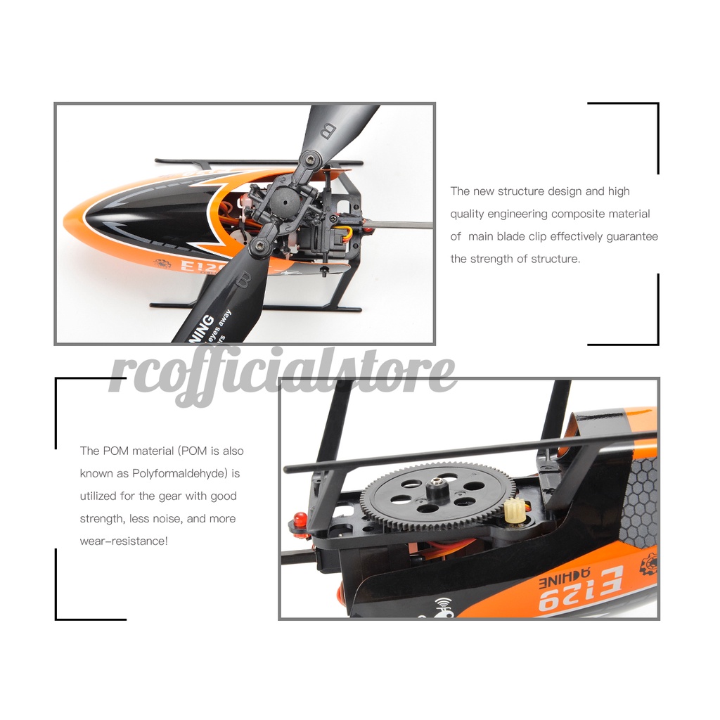 Eachine E129 2.4G 4CH 6-Axis Gyro Altitude Hold Flybarless RC Helicopter RTF Ready Stock jWRl ...