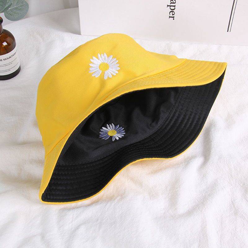 fisherman hat Double-sided hat men and women Korean version of the tide ...