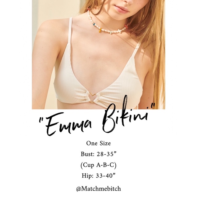 สินค้ามาใหม่พร้อมส่ง Match me - Emma บิกินี่ ชุดว่ายน้ำ สายฝอ งานตัดเอง มีหลายสี ...