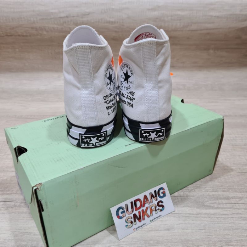 Off White X Converse Chuck Taylor รองเท้าผ้าใบลําลองสีขาวคุณภาพสูงพรีเ ...