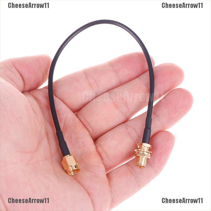 CheeseArrow 1PC 20cm WiFi router antenna extension cable cord RG174 RP-SMA male to female ...