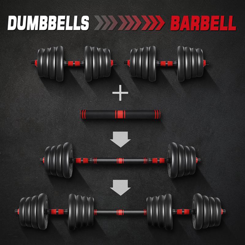 ดัมเบลล์；2In1 Fitness Adjustable Dumbbell Weight Select Barbell ...
