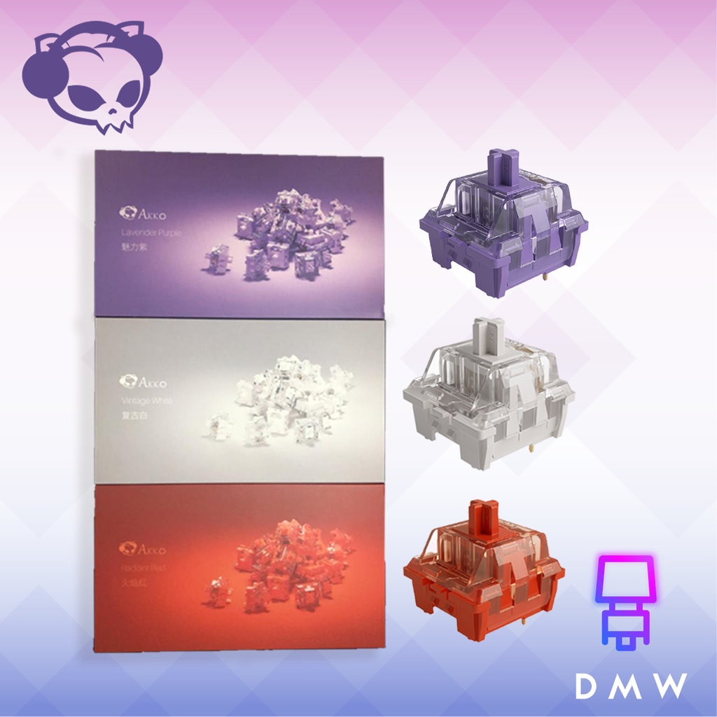 (Ready Stock!!) Akko Switch Akko CS Radiant Red/Vintage White/Lavender ...