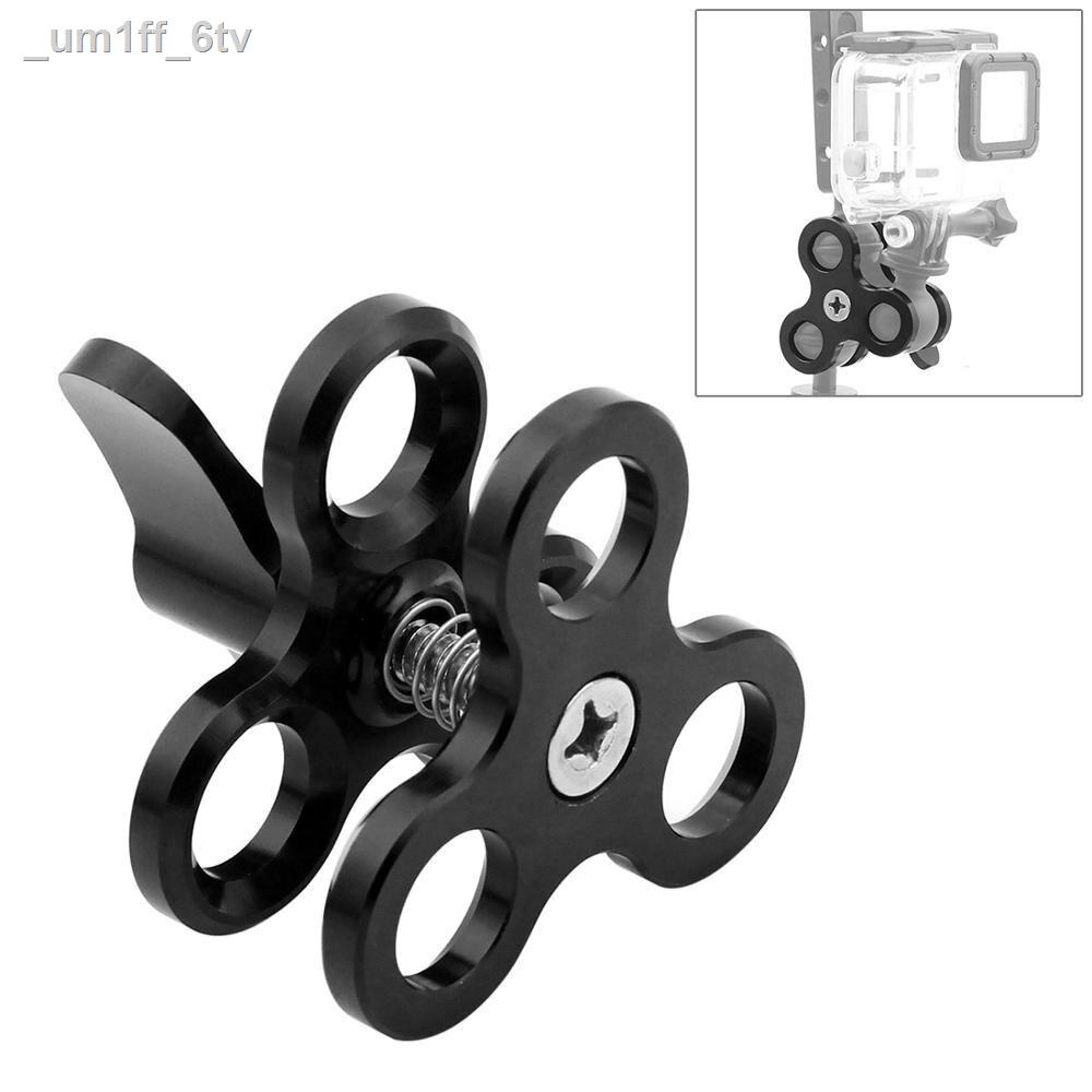 ♙Aluminum CNC Diving Ball Fixture Lights Arm Ball Clamp Triple Clamp ...