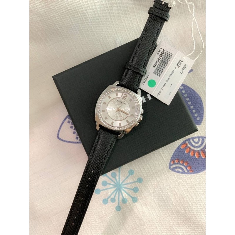 นาฬิกา COACH 14503151 Mini Boyfriend Pink Leather Rose Gold Watch ของ ...