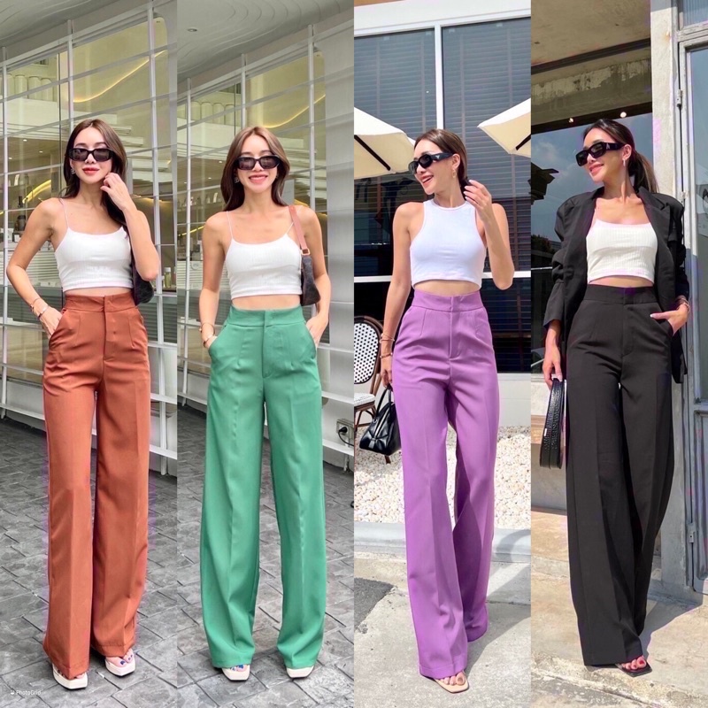 102 - Dolores high-waist pant ป้าย promthong - promthong.official ...