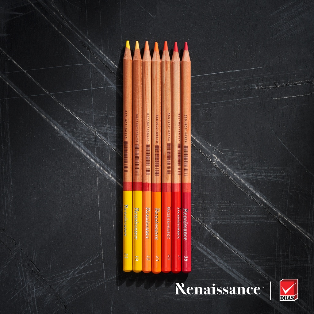 Renaissance สีไม้ ดินสอสีไม้ เกรดอาร์ตติส รุ่น 24 สี กล่องเหล็ก จำนวน 1 ...