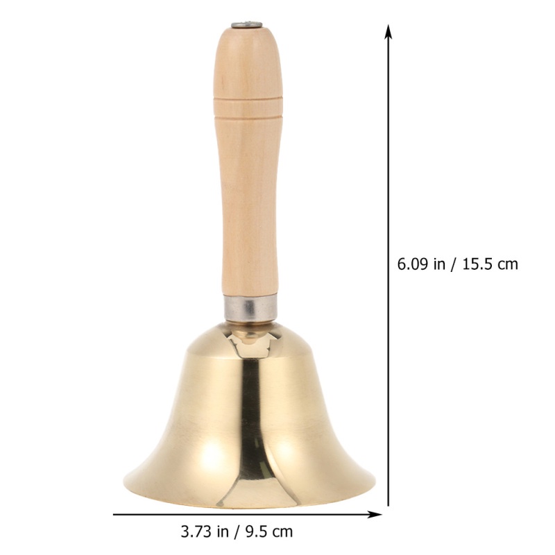 Bell Hand Sleigh Bells Jingle Stick Christmas Musical Tea Handle Wood ...