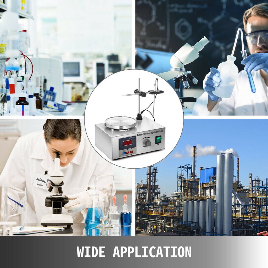 VEVOR 1246 Heads Magnetic Agitador With Hot Plate Vortex Electric ...