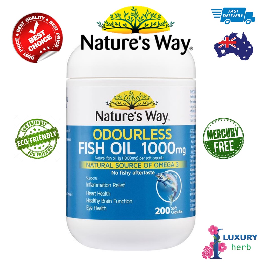 Nature's Way Fish Oil 1000mg 200 Capsules | Shopee Thailand