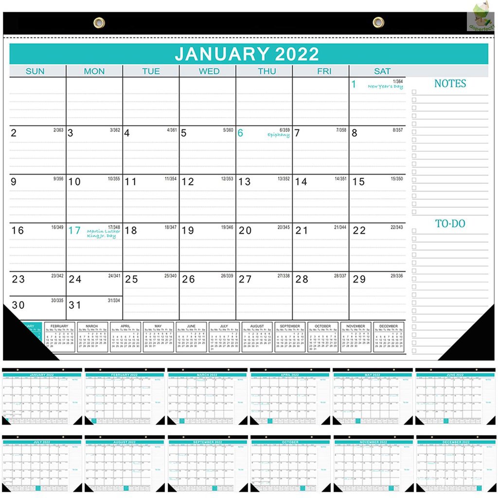 Wall Calendar 2021-2022 Monthly Calendar Planner from July 2021 to ...