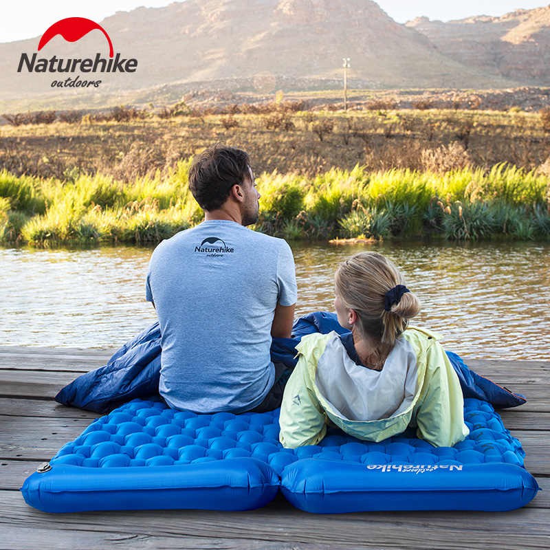 แผ่นรองนอน Naturehike NYLON TPU INFLATABLE MATTRESS WITH PILLOW สำหรับ ...