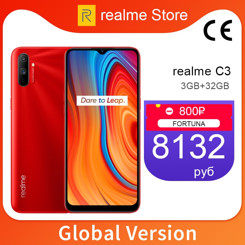 realme C3 Global Version 3GB 3264GB 6.5 Moblie Phone Helio G70 Octa ...