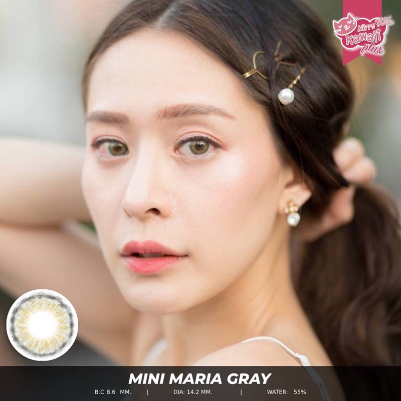 Mini Maria BrownGrayสายตาปกติ-0.50-0.75-1.25-1.50-3.75-4.50(Kitty ...