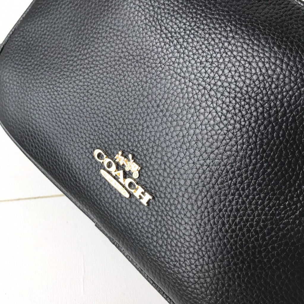 [YA] COACH 39856 กระเป๋ากล้อง Coach สีดำ Pebbled เต็มรูปแบบกระเป๋ากล้อง ...