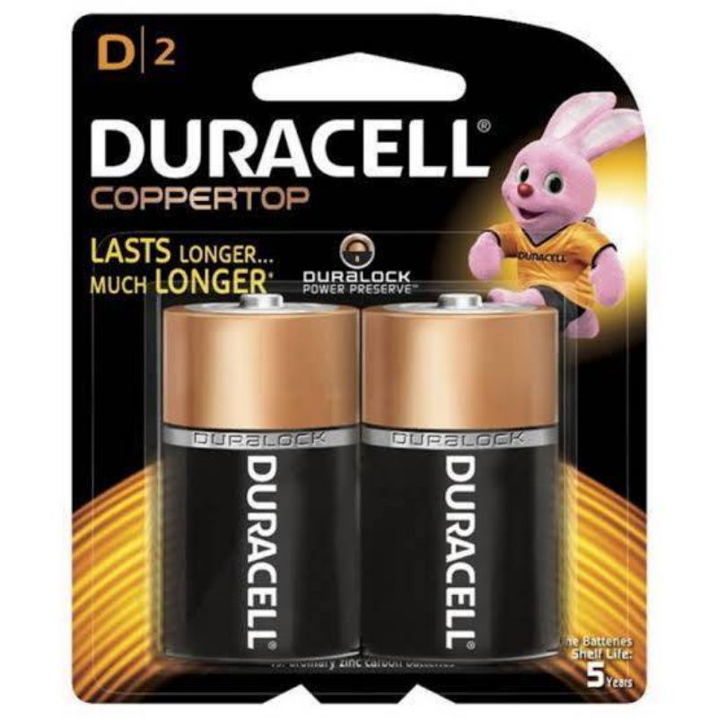 ถ่าน Duracell Alkaline Size D (ขนาดใหญ่) 1.5V (LR20) จำนวน2ก้อน ของใหม่ ...