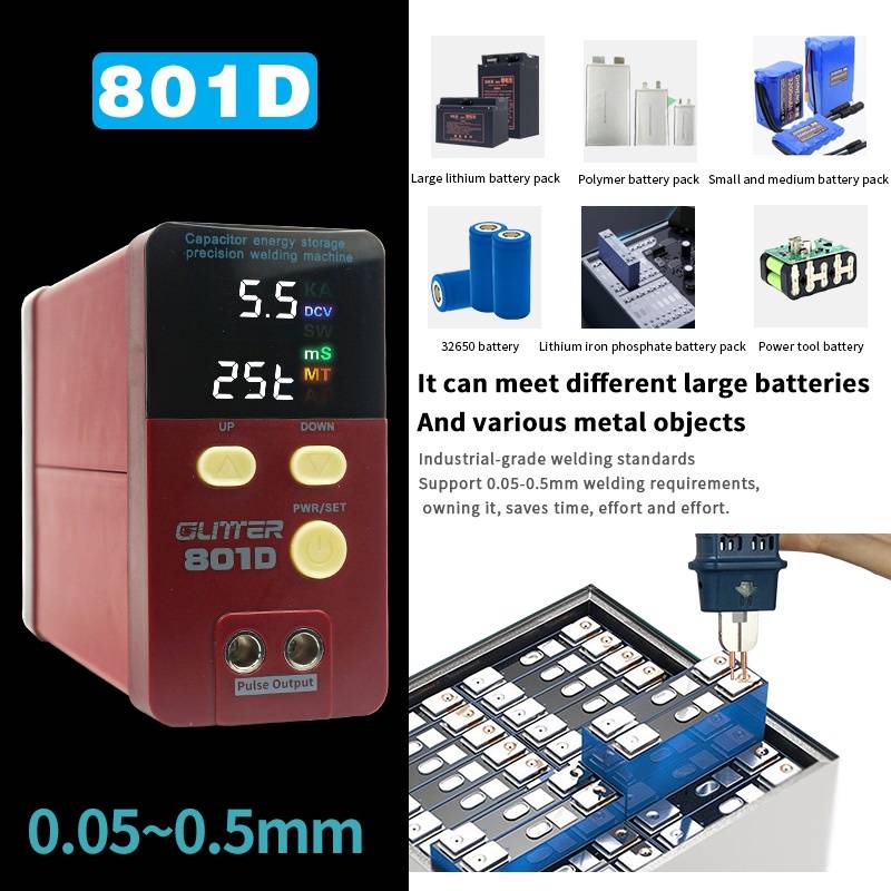 GLITTER 801D Battery Spot Welder 12 KW เครือง Spot Welding สำหรับมือโปร ปล่อยกระแสสูงสุด 2000A ...