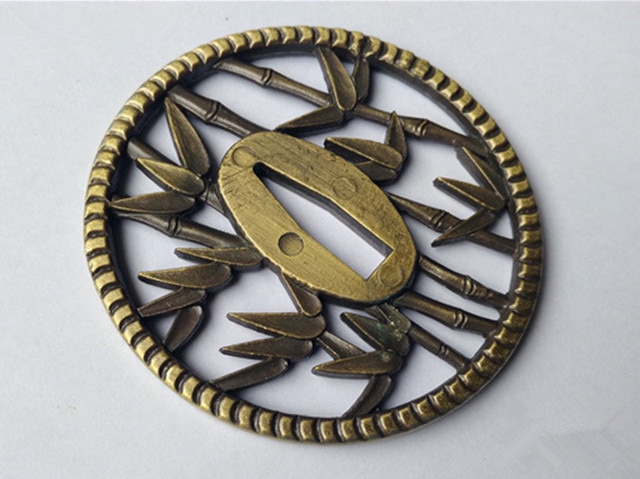 Alloy Bamboo Tsuba Guard For Japanese Tsuba Samurai Katana Sword Guard ...