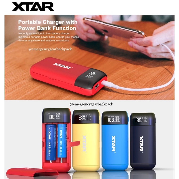 XTAR PB2S Portable Battery Charger & Power Bank QC3.0 & PD3.0 ...