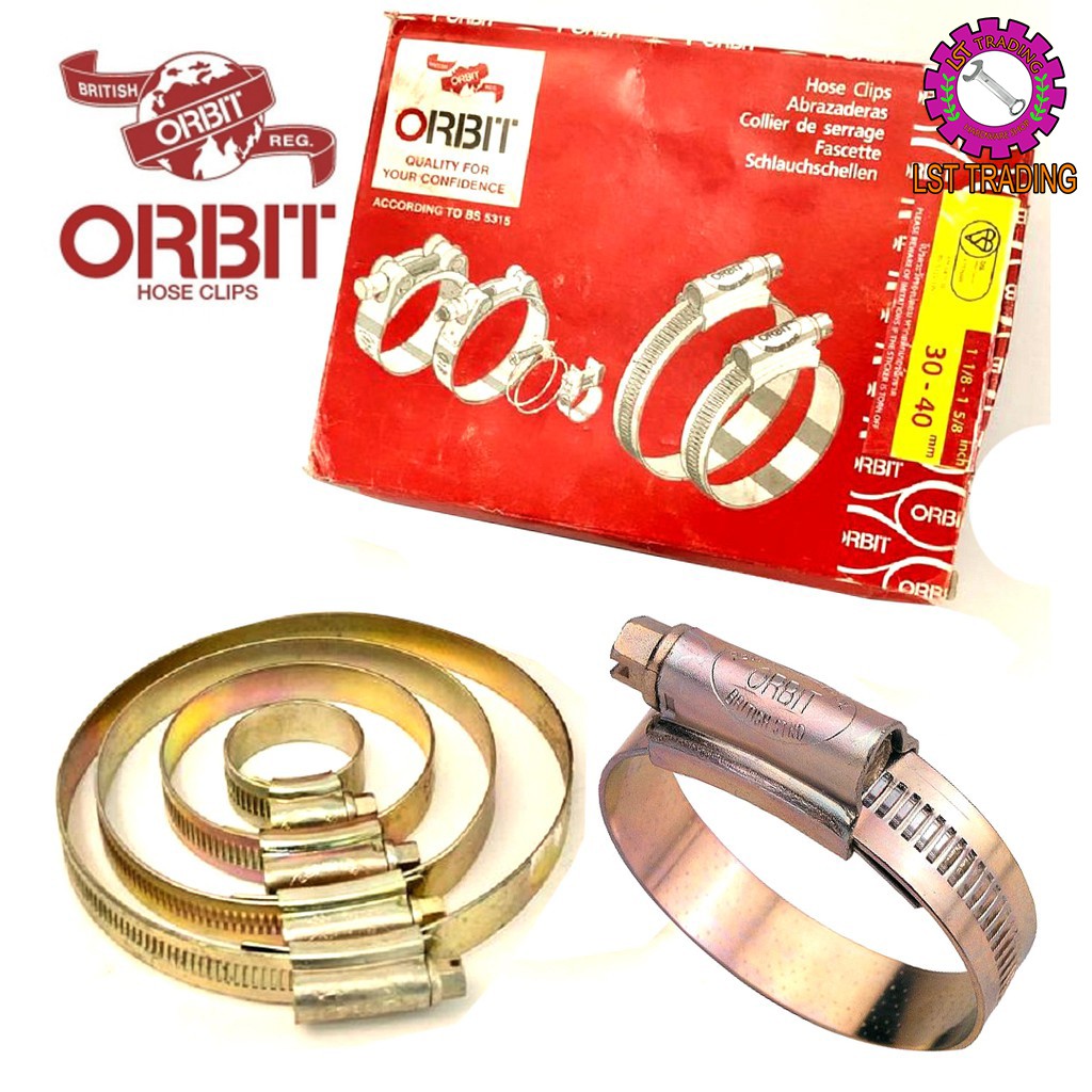 [READY STOCKS] ORBIT HOSE CLIP 9.5-12MM, 13-19mm, 19-25mm, 25-35mm, 35 ...