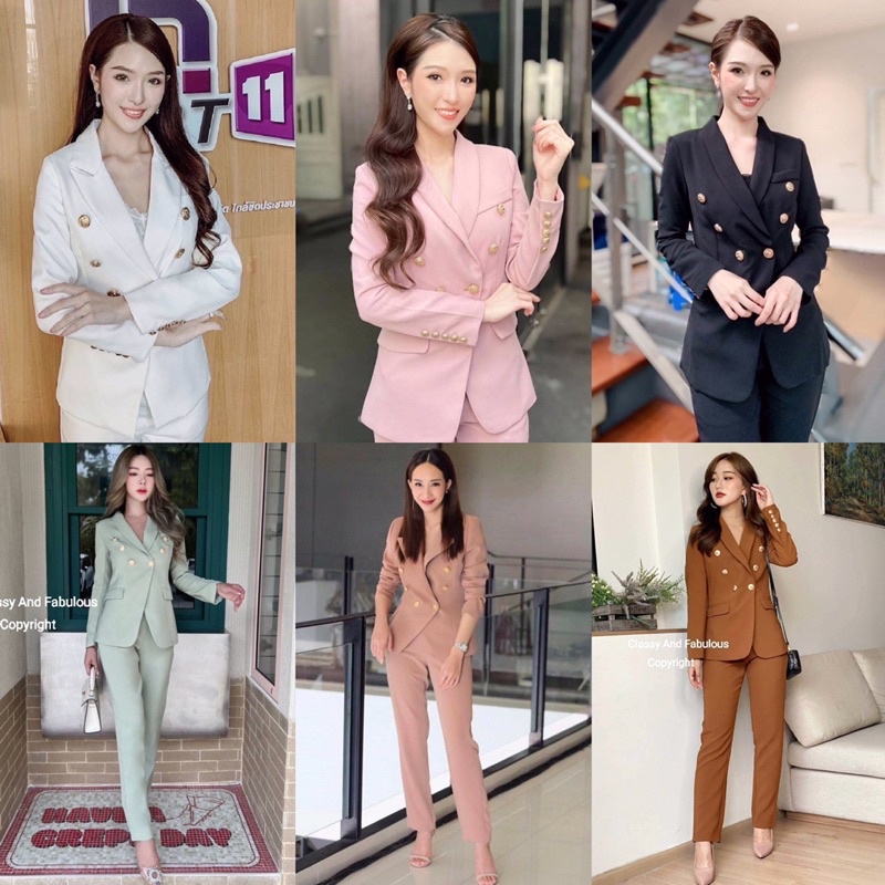 M10 S-XL Set ชุดเซ็ต เซต2ชิ้น เซตสูท ชุดสูทผู้หญิง เซตสูทขายาว ชุดเข้าเซต เซตสูทแฟชั่น ชุดออกงาน ...