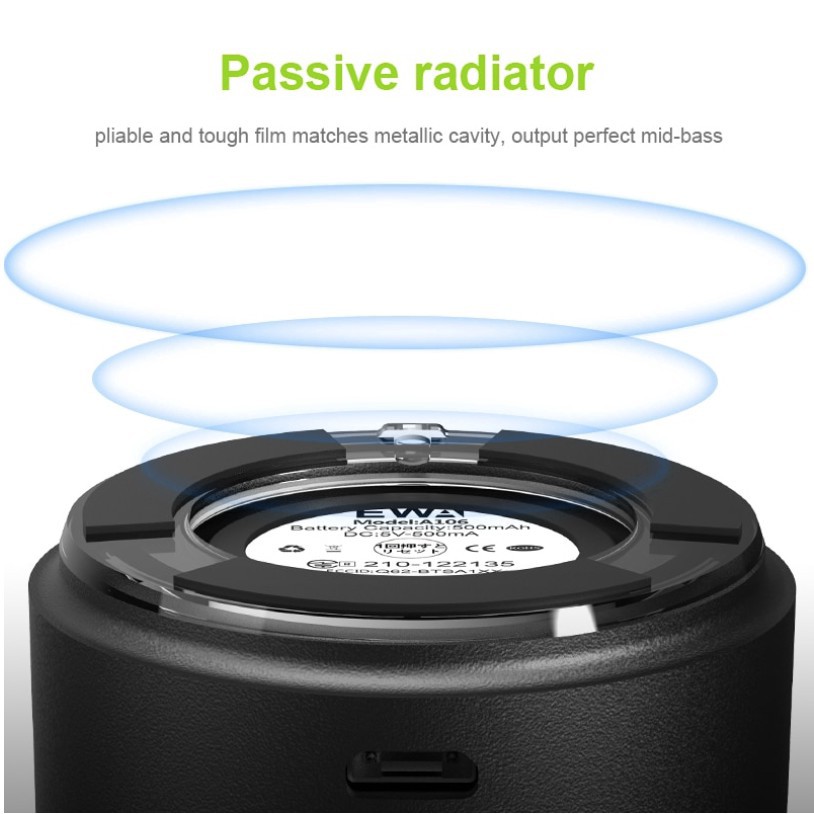 เหลือ 239 บ. โค้ด 80ELJUN️ EWA A106 Pro Bluetooth Speakers ลำโพงบลูทูธขนาดจิ๋ว พกพาสะดวก กันน้ำ ...