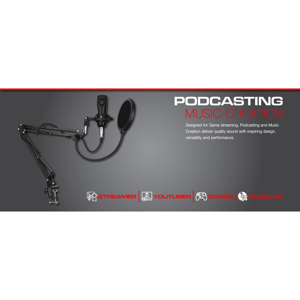 ไมค์โครโฟน PC โน๊ตบุ๊ค SIGNO Pro-Series MP-701Phantom48 Microphone ...