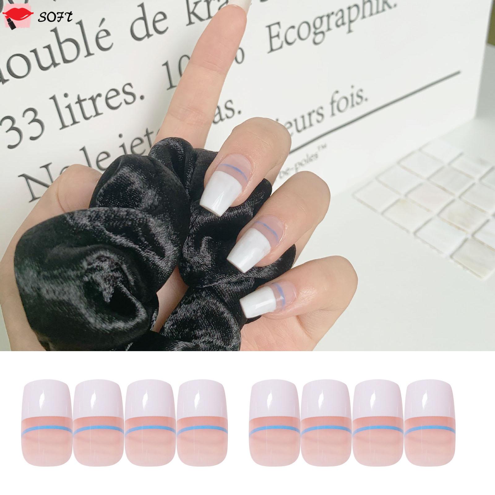 ღღsk☀500pcs Almond Oval Pointy False Fake Nail Tips Diy Art Manicure