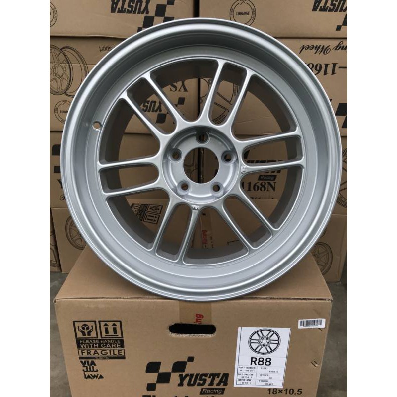 ล้อแม็กใหม่ RPF1 - ขายแยก/วง - งานYUSTA - SILVER ขอบ18 x 5รู114 - หน้ากว้าง10.5 ET30 - แถมสติกเก ...