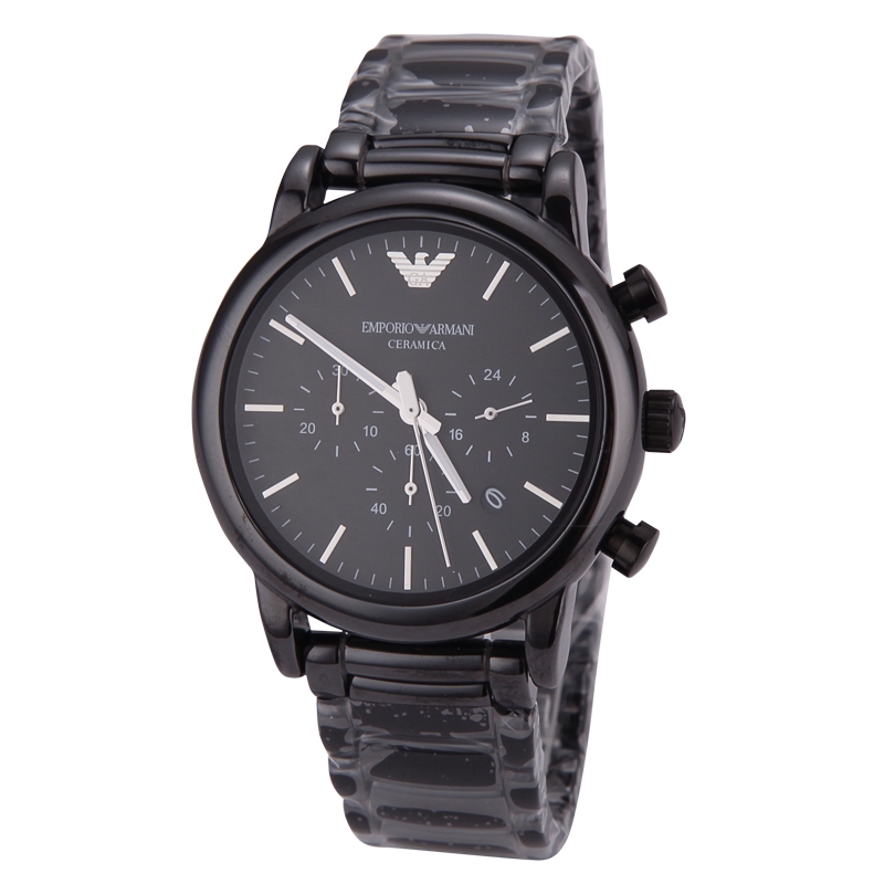 Armani นาฬิกาผู้ชายเซรามิกสามตาแฟชั่นนาฬิกาควอทซ์กันน้ำนาฬิกาผู้ชาย ...