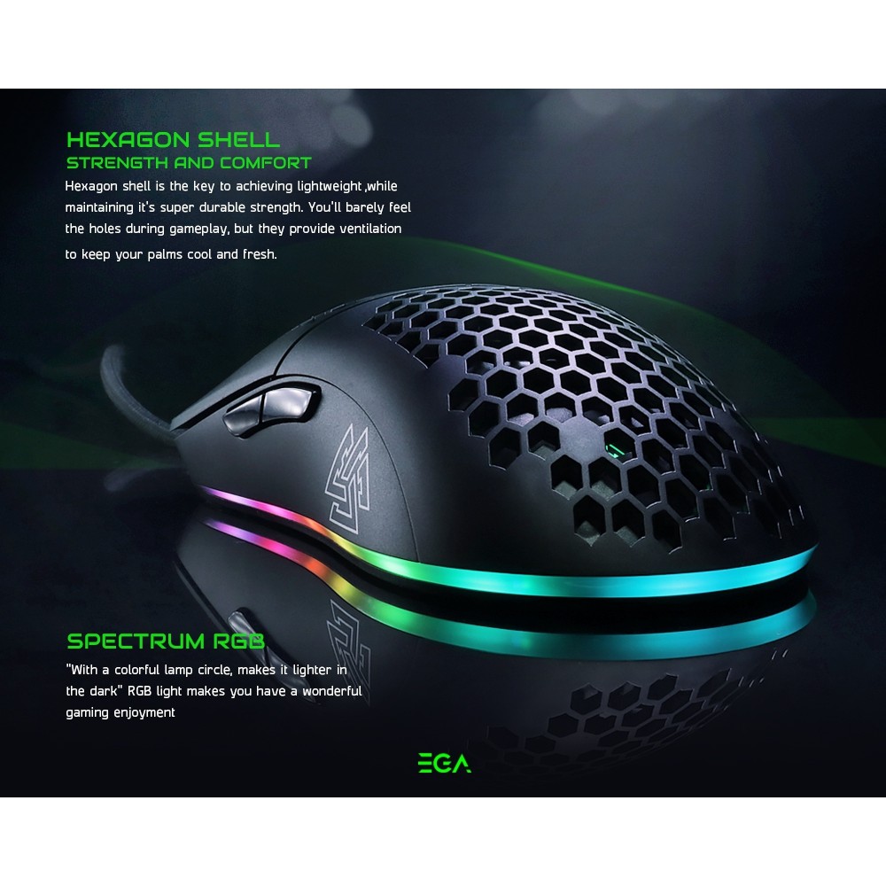 EGA Type M3 - Macro Gaming Mouse เบามาก มี 2 สีให้เลือก ดำ ขาว ประกัน 2 ...