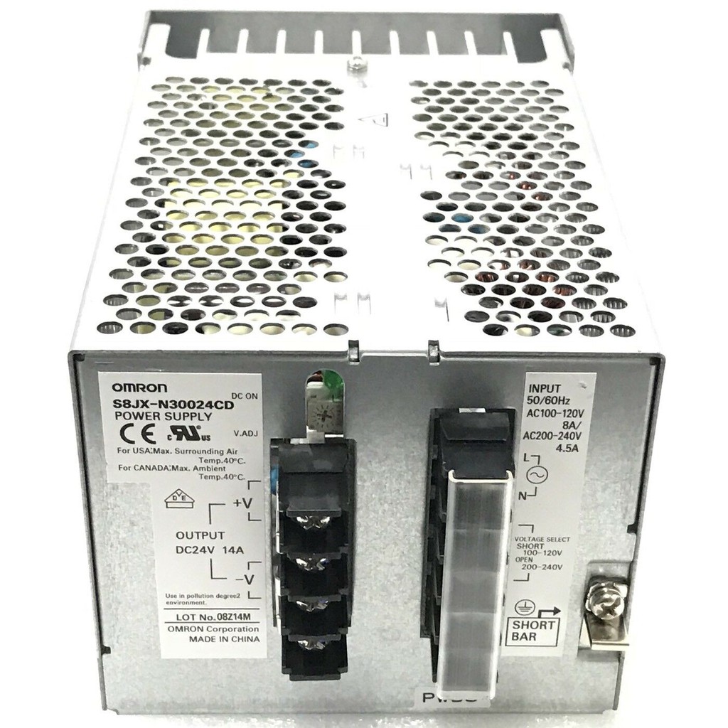 OMRON S8JX-N30024CD Power Supply Input 100-240VAC Output 24VDC 14A 300W ...