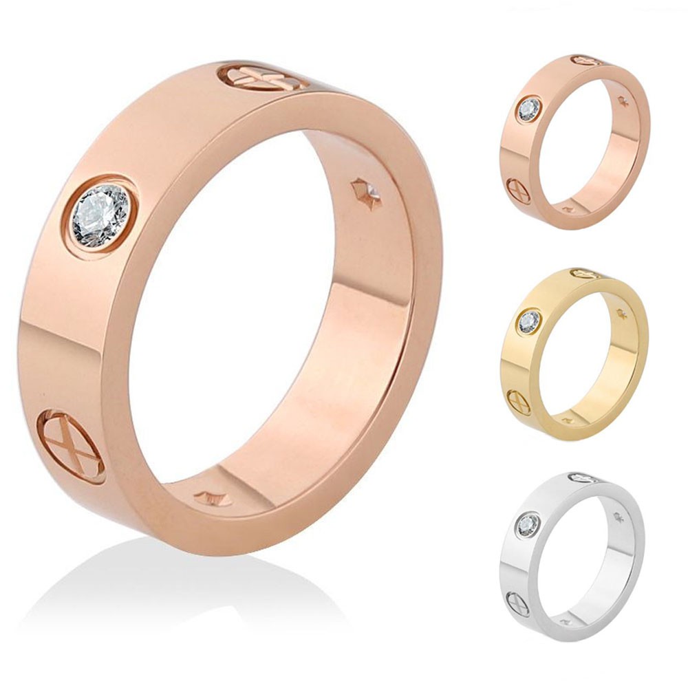 Cross Screw Rings For Women Accessories Stainless Steel Men Jewelry ...