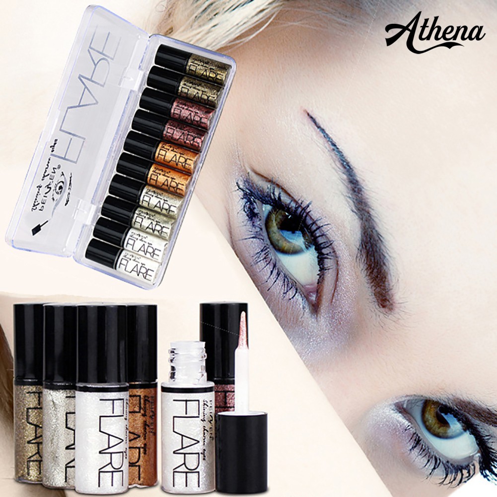 Eye shadow Glitter Metallic Eyeliner Eyeshadow Pen Shimmers Waterproof ...