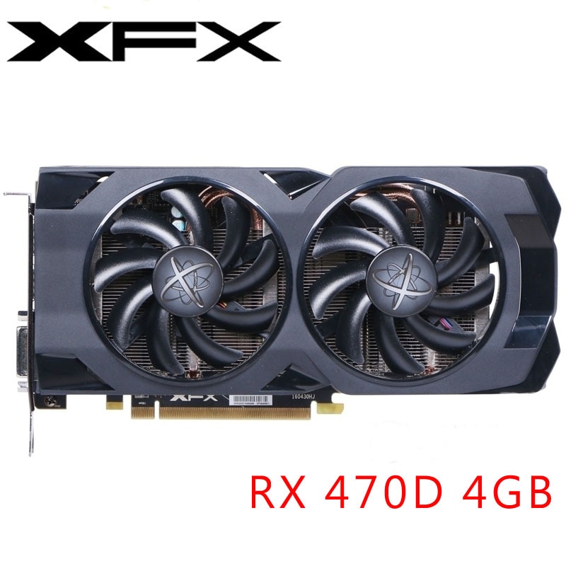 XFX Video Card RX 470D 4GB 256Bit GDDR5 Graphics Cards for AMD RX 400 ...