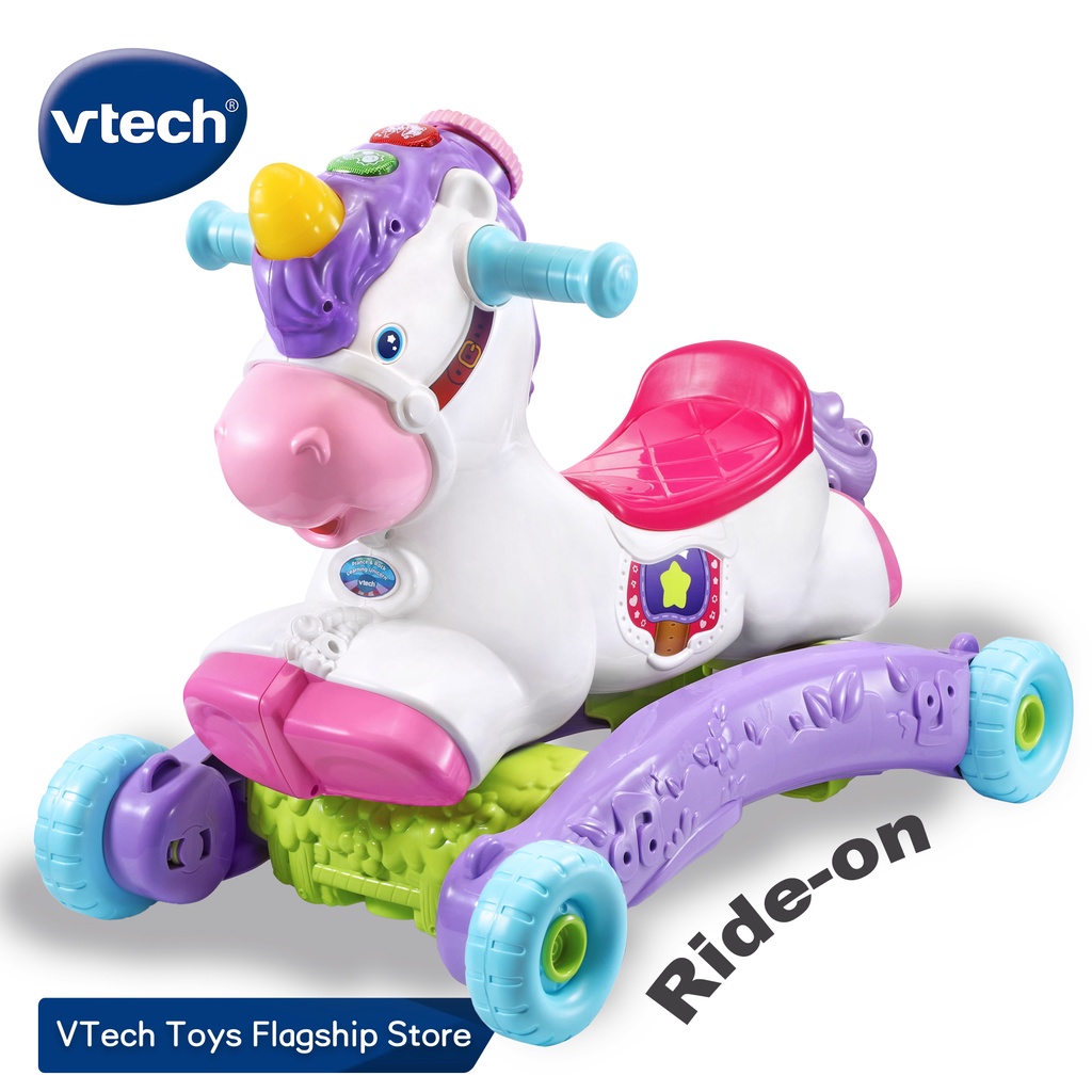 VTech 2 in 1 Rocking Horse and Ride-on Toys Music Light Learning ...