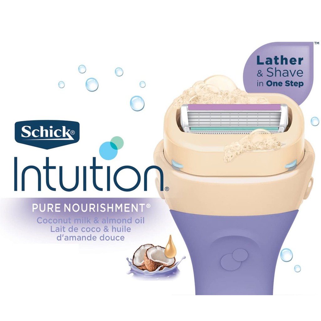 Schick Intuition Pure Nourishment Womens Razor with Coconut Milk and ...