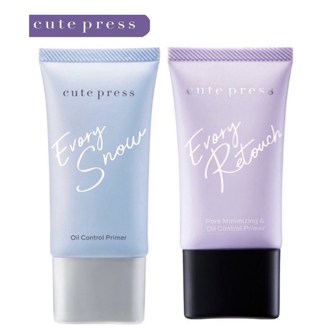 CUTE PRESS ไพร์มเมอร์ 2 สูตร EVORY SNOW RETOUCH PORE MINIMIZING OIL ...