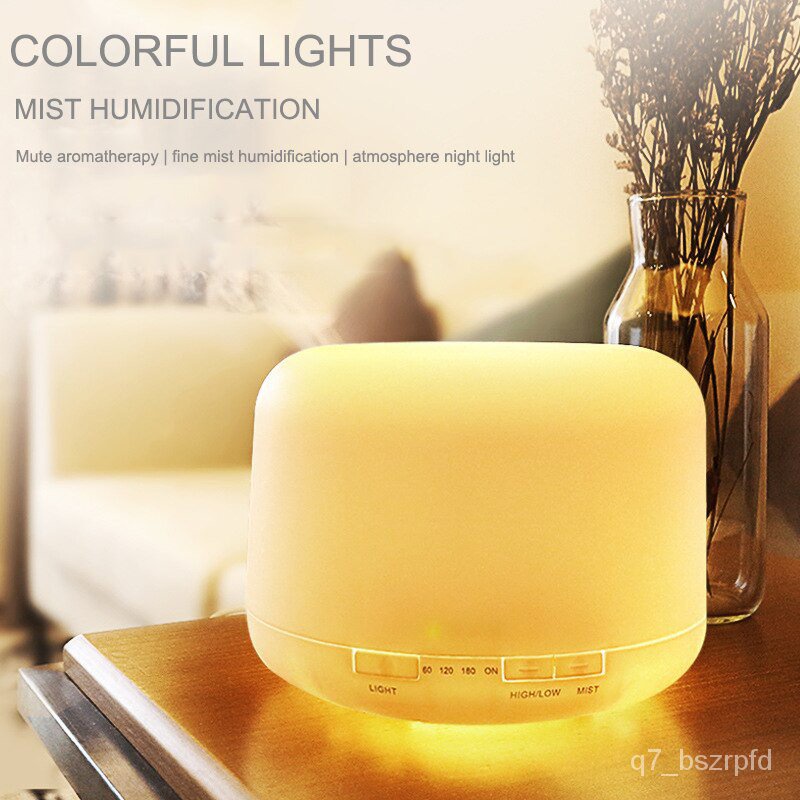 500ml Air Humidifier Aroma Diffuser For Home With Night Lamp Electric ...