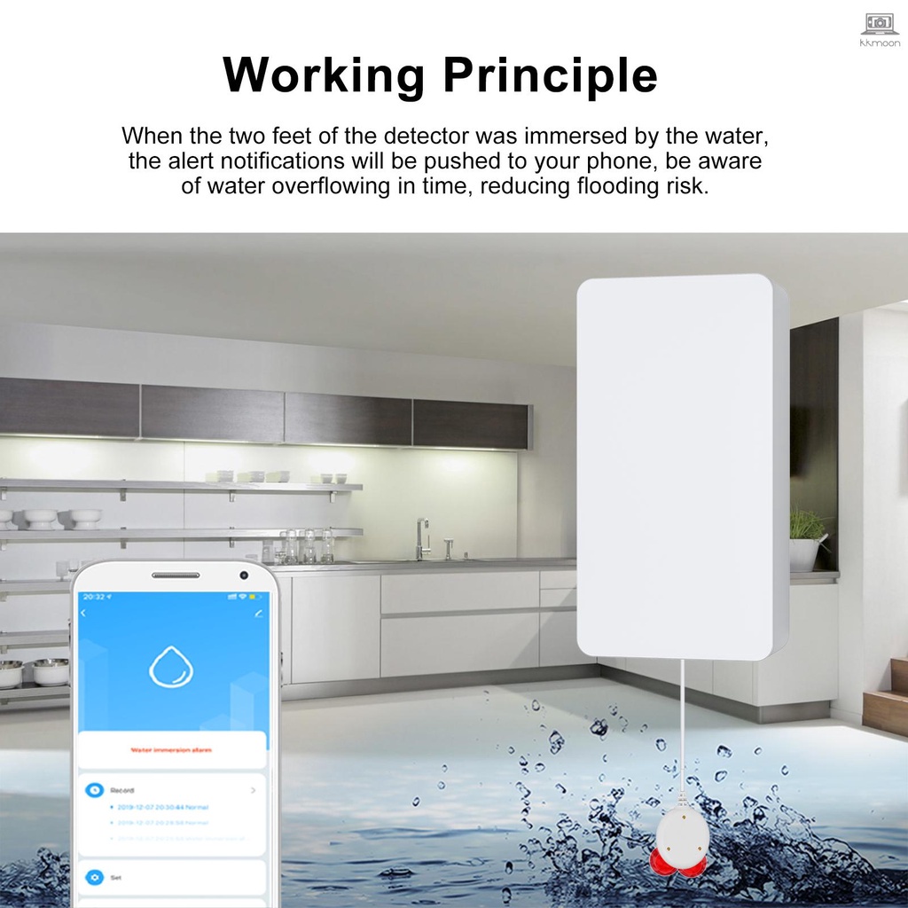 WIFI Water Leak SENSOR น้ำรั่ว Intrusion Detector Alert ระดับน้ำ ...