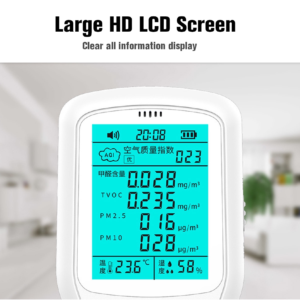 [new]8 in1 Digital PM2.5 PM10 Air Quality Tester Gas Analyzer ...