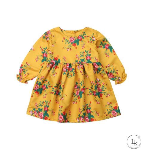 Ttt-Cute ชุดเดรสสำหรับเด็กผู้หญิงลายดอกไม้ - littlekids.th - ThaiPick