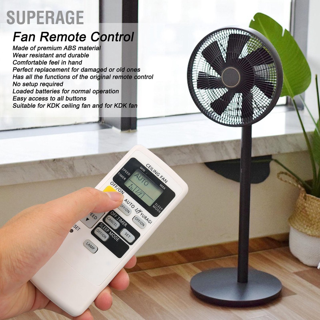 Superage รีโมตคอนโทรลพัดลมเพดาน แบบเปลี่ยน สําหรับ Kdk - kuike078.th ...